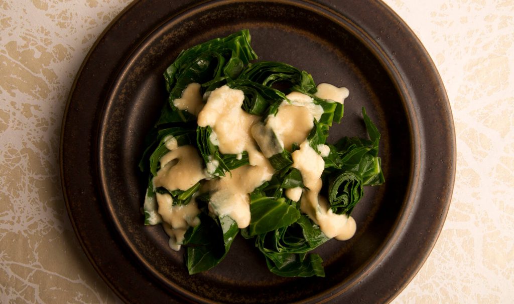 Steamed Collards With Miso Lime Sauce | Cook for Your Life