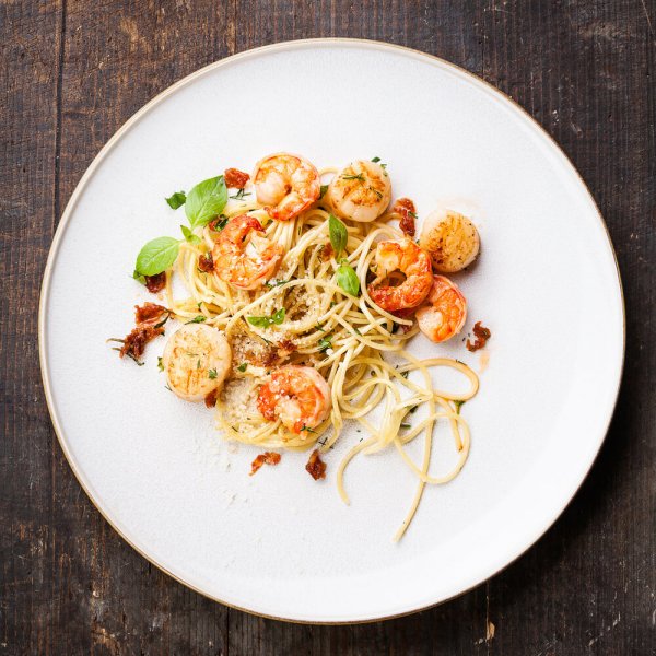 Grilled Seafood Spaghettini