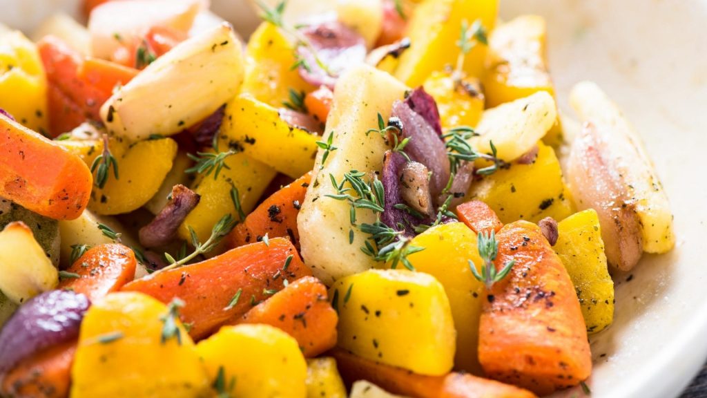 Baked Root Vegetable Fries With Mexican Crema